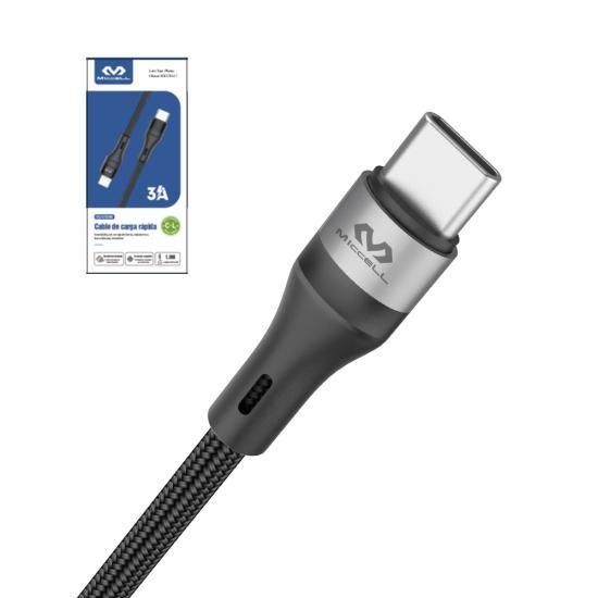 Insumax - CABLE MICCELL USB - LIGHTNING MALLADO PREMIUM 2.4A 1M D-134