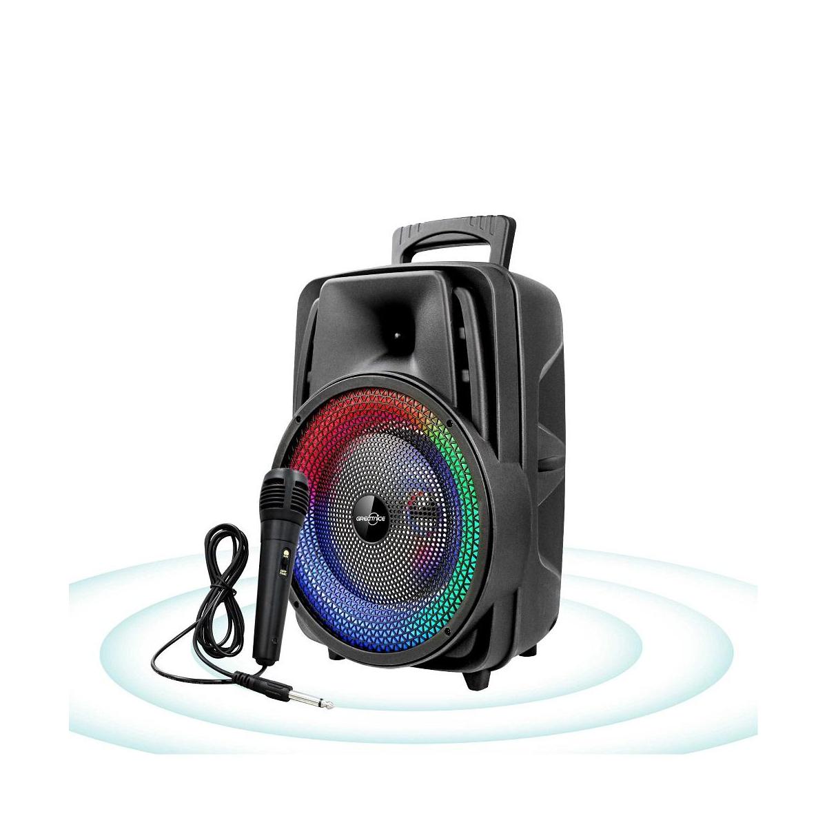 Insumax - PARLANTE GTS 8" BT/USB/SD/FM C/LUZ Y MICROFONO GTS-2047